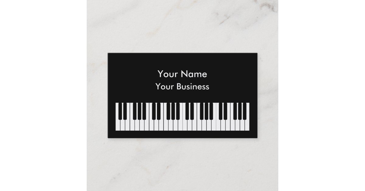Piano Keyboard Business Card Template | Zazzle