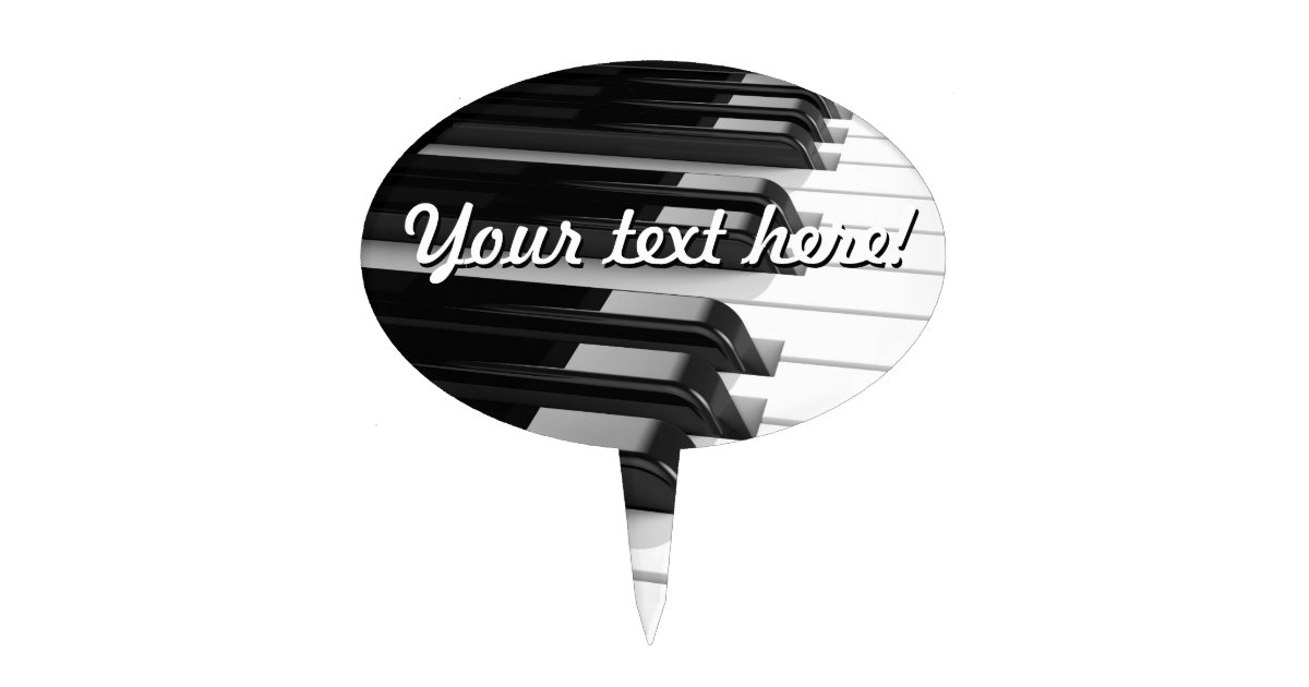 Piano Keyboard Cake Topper | Zazzle