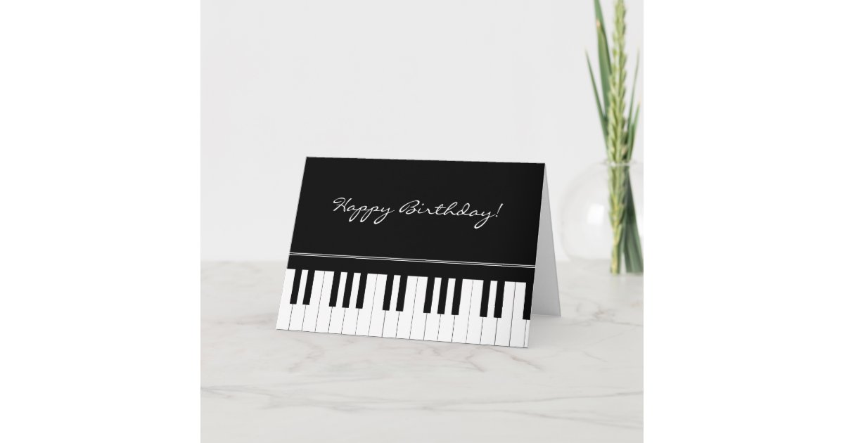 Piano keyboard card | Zazzle