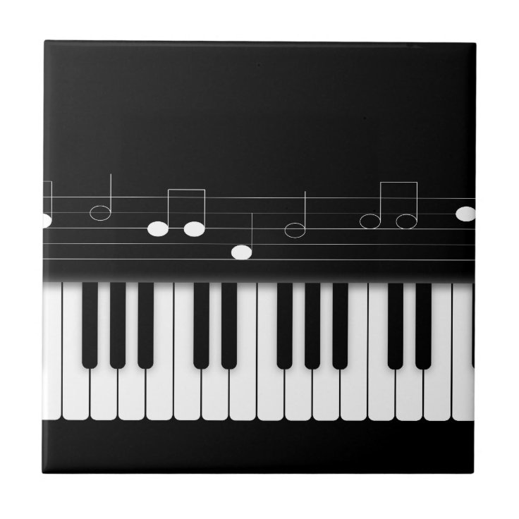 Piano keyboard ceramic tile | Zazzle