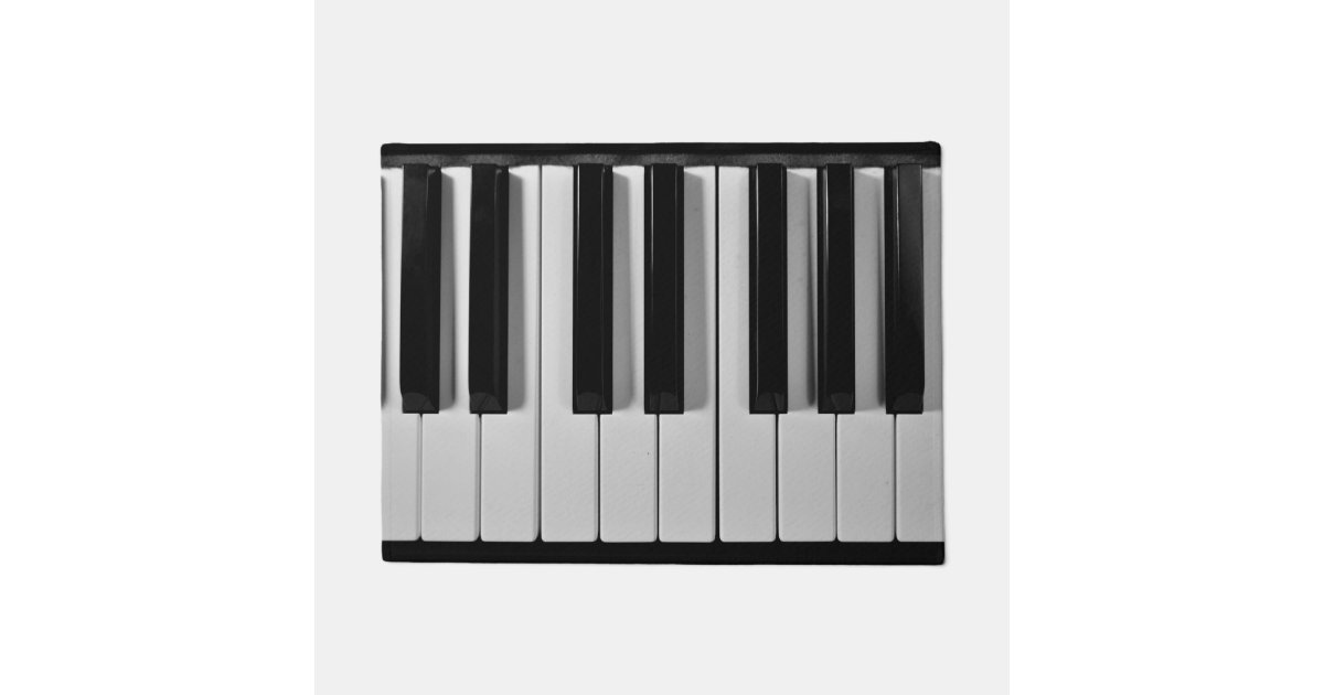 Piano Keyboard Custom Door Mat | Zazzle