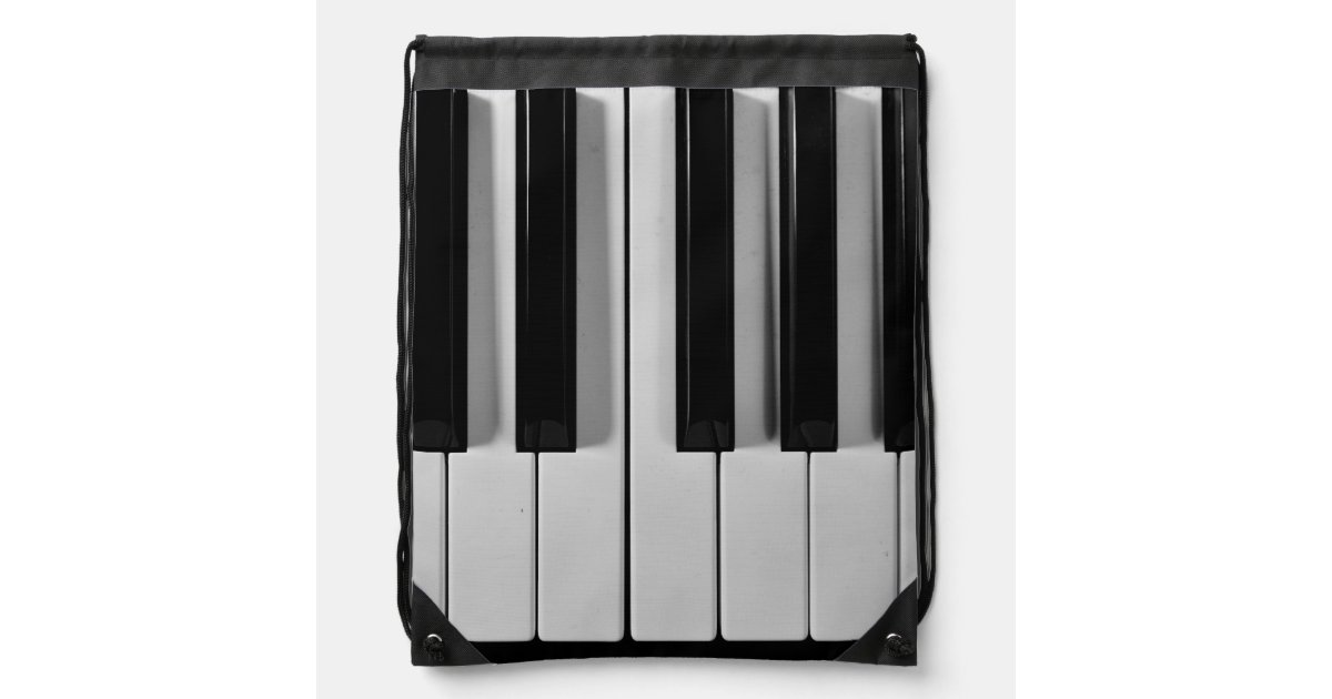 Piano Keyboard Custom Drawstring Backpack | Zazzle