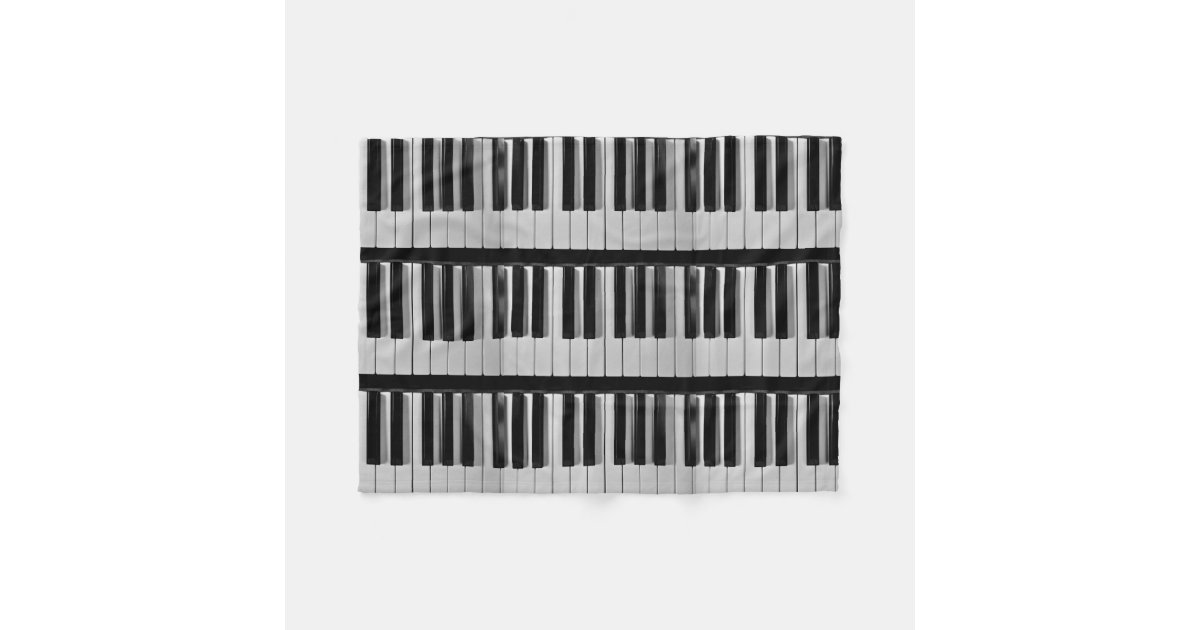 Piano Keyboard Custom Fleece Blanket | Zazzle