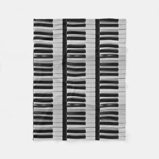 Piano Keyboard Custom Fleece Blanket | Zazzle