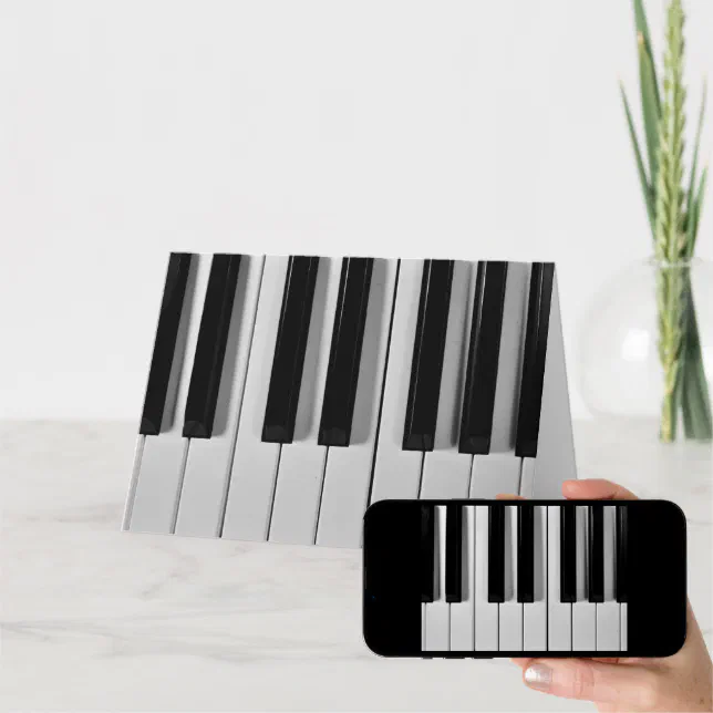 Piano Keyboard Custom Greeting Card | Zazzle