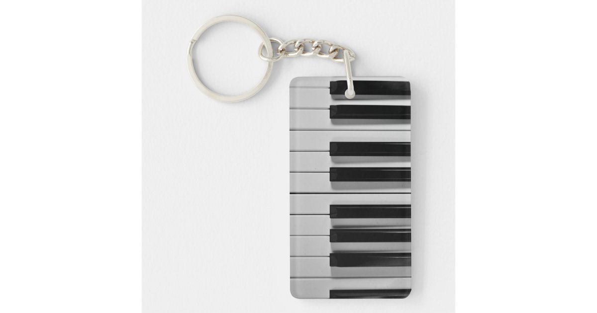 Piano Keyboard Custom Key Chain | Zazzle