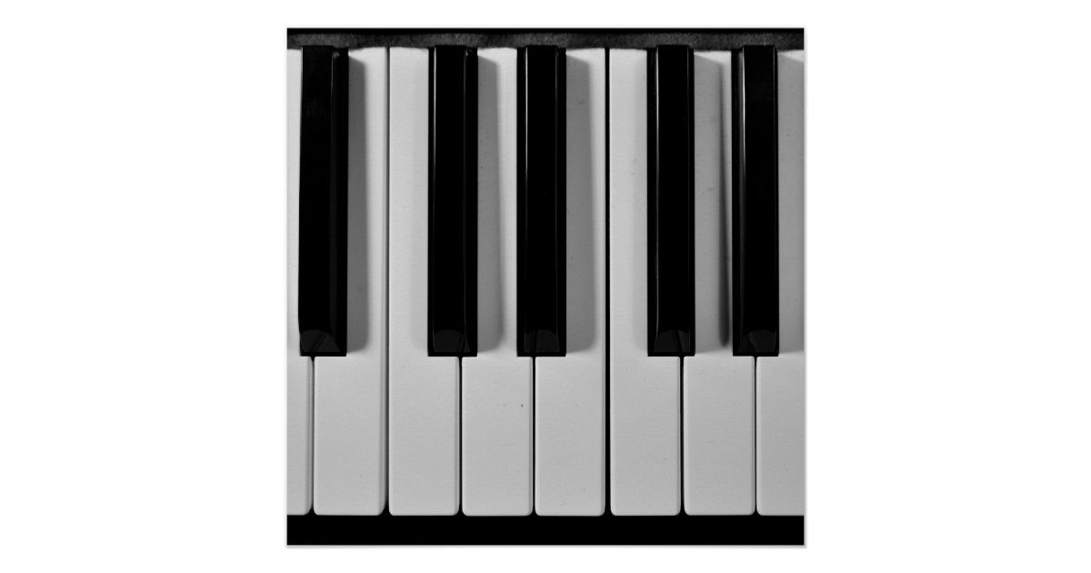 Piano Keyboard Custom Poster | Zazzle