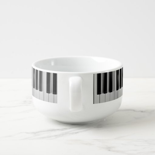 Piano Keyboard Custom Soup Mug | Zazzle