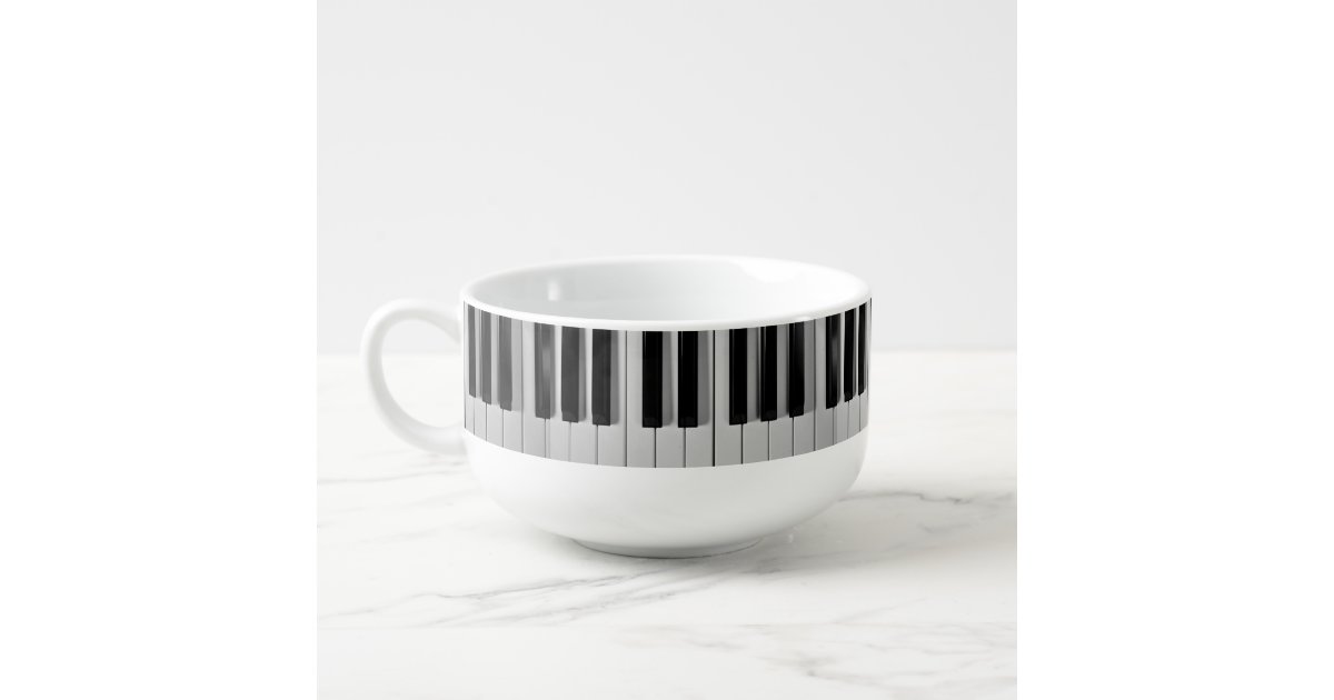 Piano Keyboard Custom Soup Mug | Zazzle