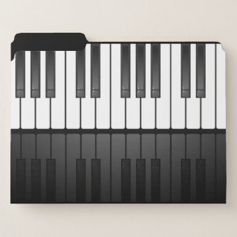 Piano Keyboard Design File Folders Set | Zazzle