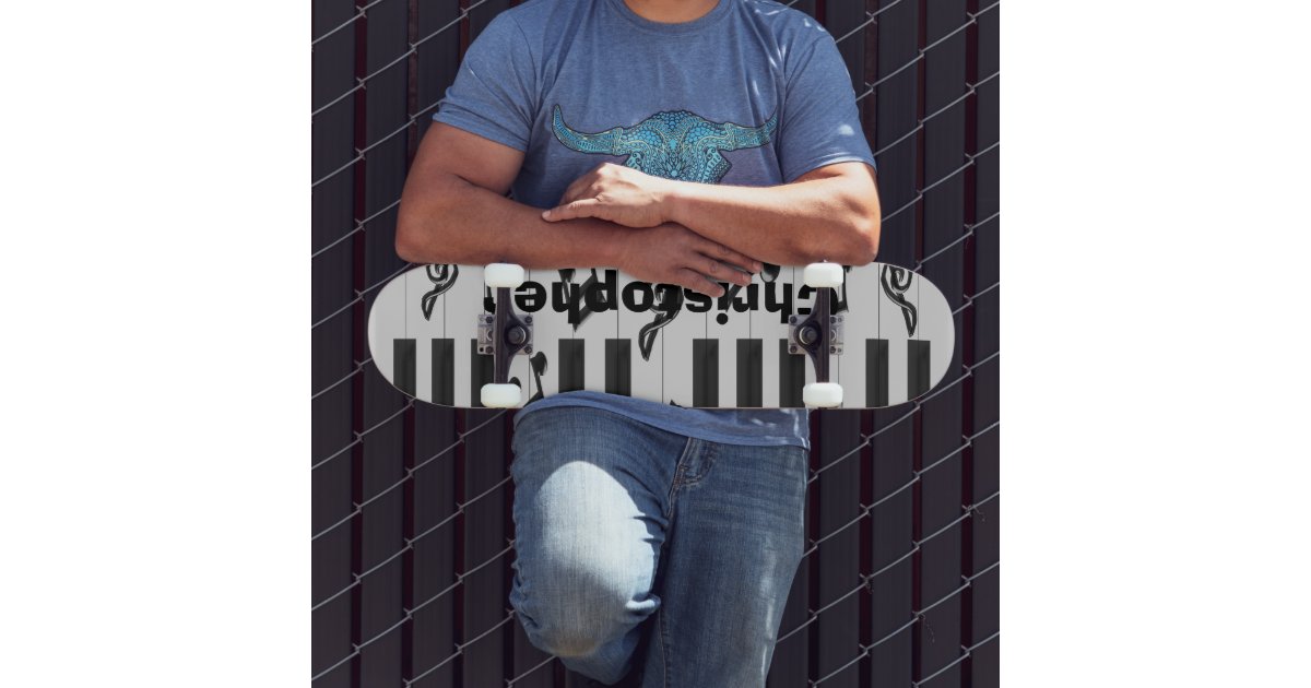 Piano Keyboard Design Skateboard Deck | Zazzle