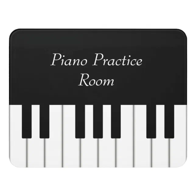 Piano Keyboard Elegant Personalized Basic Door Sign | Zazzle