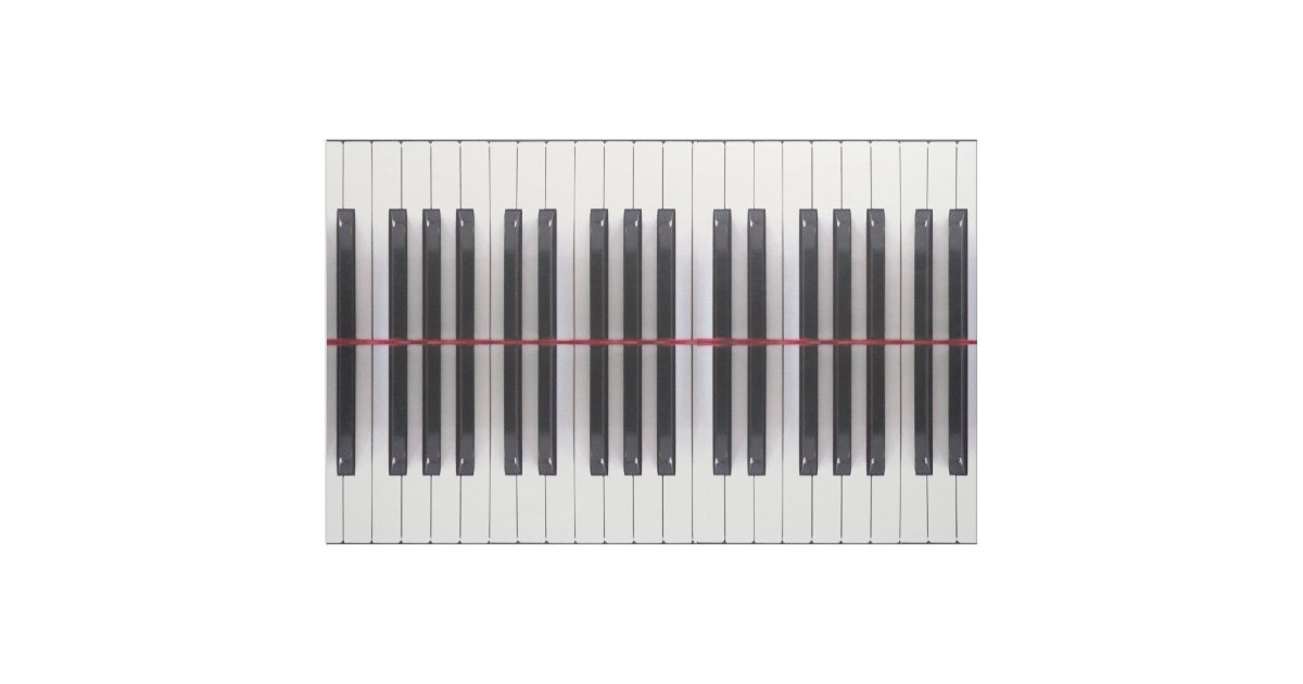 Piano Keyboard Fabric | Zazzle