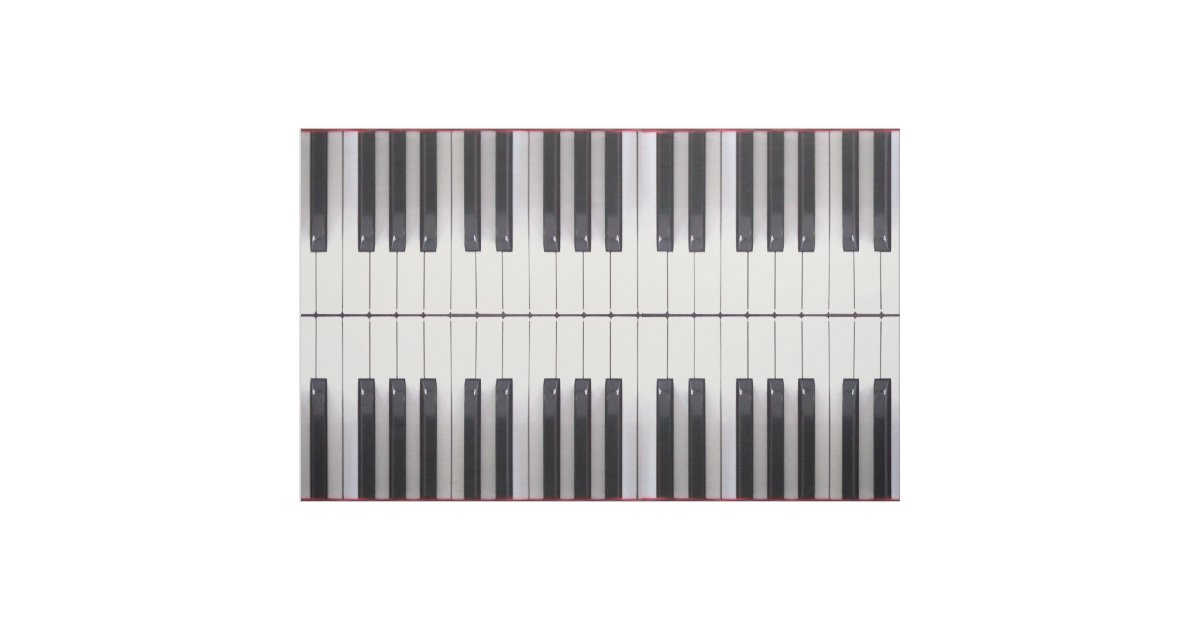 Piano Keyboard Fabric | Zazzle
