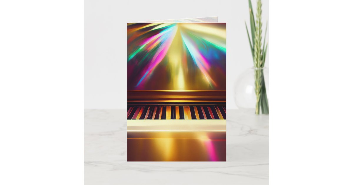 Piano, Keyboard Greeting/Note Card | Zazzle