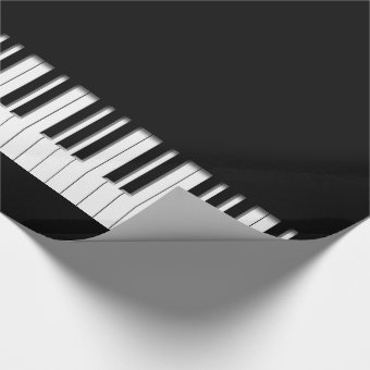 Piano Keyboard Keys Wrapping Paper | Zazzle