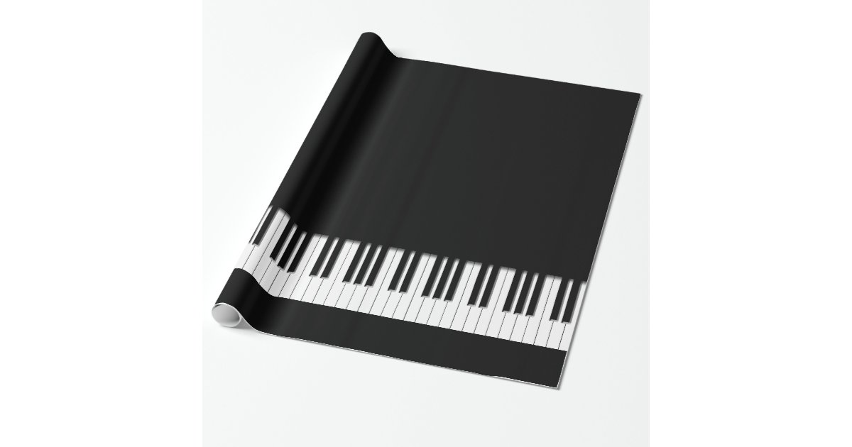 Piano Keyboard Keys Wrapping Paper | Zazzle