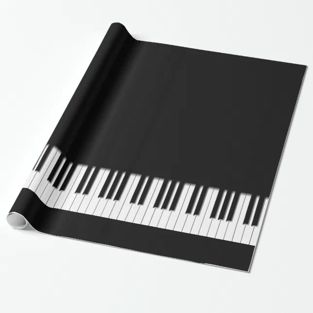 Piano Keyboard Keys Wrapping Paper | Zazzle