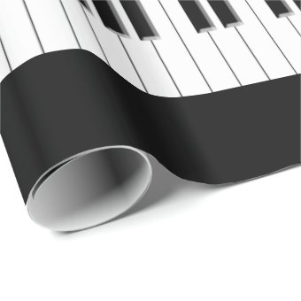 Piano Keyboard Keys Wrapping Paper | Zazzle