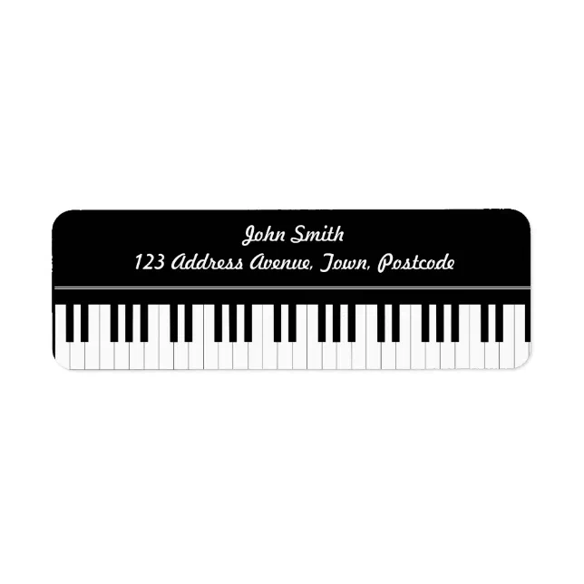 Piano keyboard label | Zazzle