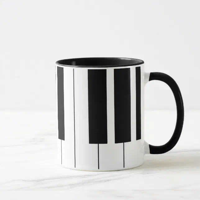 Piano Keyboard Mug | Zazzle