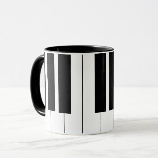 Piano Keyboard Mug | Zazzle