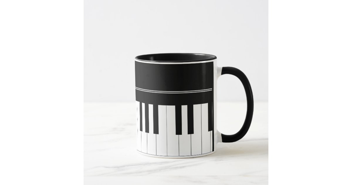 Piano keyboard mug | Zazzle
