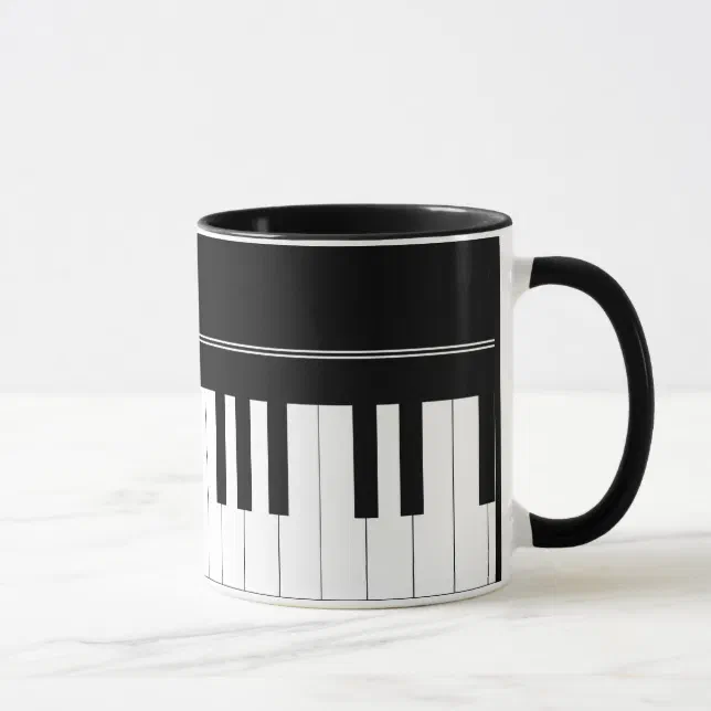 Piano keyboard mug | Zazzle