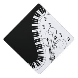 Piano Keyboard Music Design Graduation Cap Topper | Zazzle