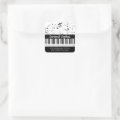 Piano Keyboard Music Notes Custom Return Address Square Sticker | Zazzle