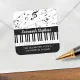 Piano Keyboard Music Notes Custom Return Address Square Sticker | Zazzle