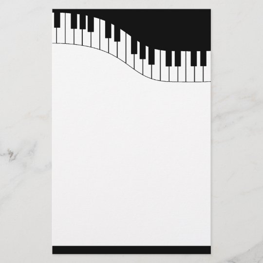 Piano Keyboard Music Stationery | Zazzle.com