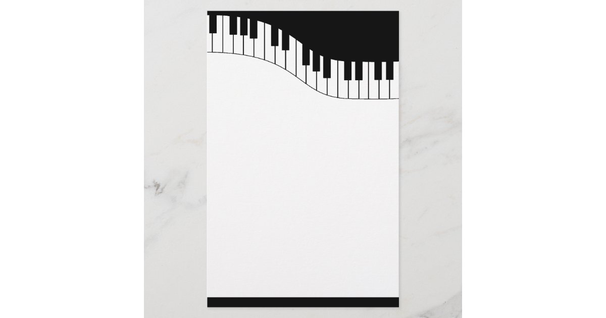 Piano Keyboard Music Stationery | Zazzle
