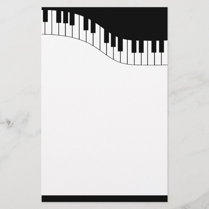 Piano Keyboard Music Stationery | Zazzle.com