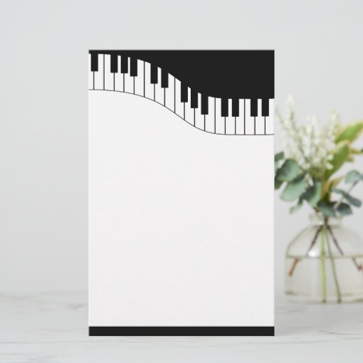 Piano Keyboard Music Stationery | Zazzle