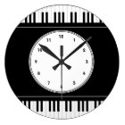 Piano keyboard music wall clock | Zazzle.com