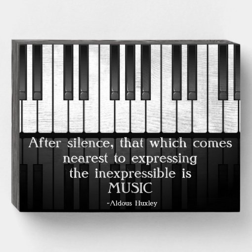 Piano Keyboard Music Wooden Box Sign | Zazzle
