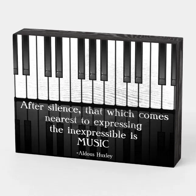 Piano Keyboard Music Wooden Box Sign | Zazzle