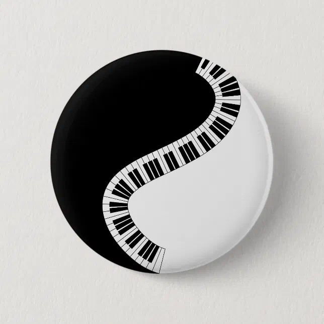 Piano Keyboard Musical Button | Zazzle