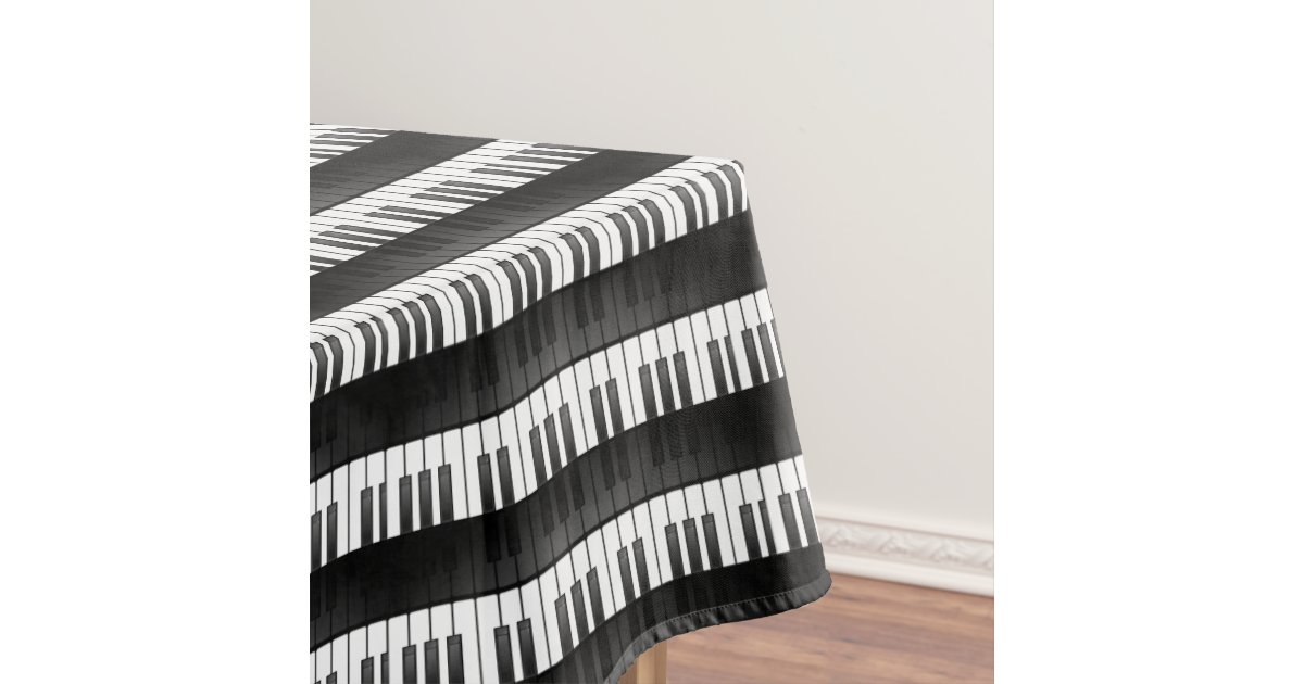 Piano Keyboard Musical Design Tablecloth | Zazzle