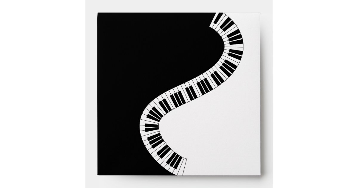 Piano Keyboard Musical Envelope (Square) | Zazzle