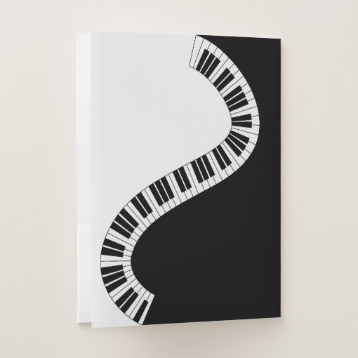Piano Keyboard Musical Folder | Zazzle