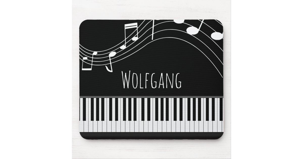 Piano Keyboard & Musical Notes Mouse Pad | Zazzle