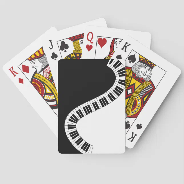 Piano Keyboard Musical Playing Cards | Zazzle