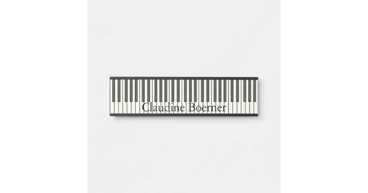 Piano Keyboard Name Plate | Zazzle