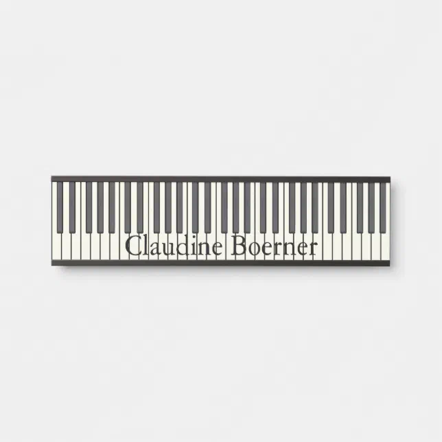 Piano Keyboard Name Plate | Zazzle