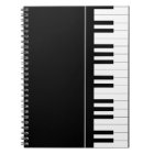 Personalized Black Piano Music Notebook | Zazzle.com