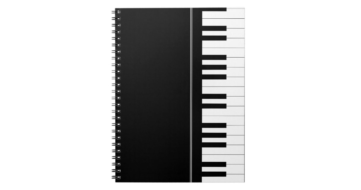 Piano keyboard notebook | Zazzle