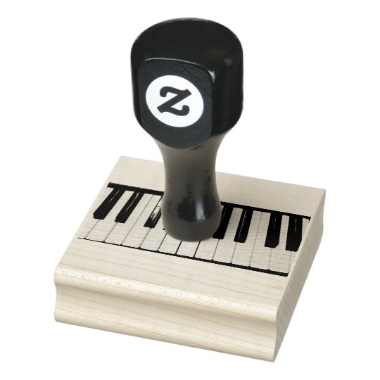 Piano Keyboard Photo Rubber Stamp | Zazzle.com
