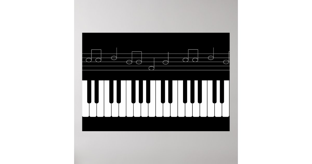 Piano keyboard poster | Zazzle